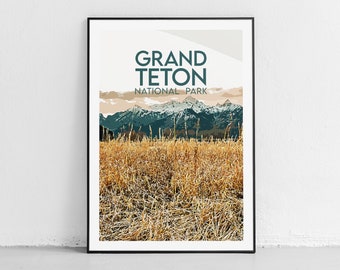 Grand Teton National Park Poster Subpar Parks Poster - Etsy