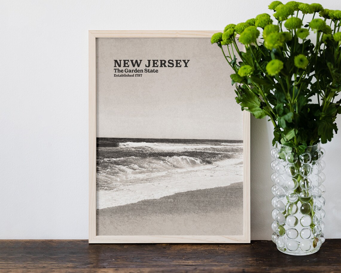 New Jersey Poster New Jersey Print New Jersey Wall Art - Etsy