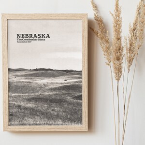 Nebraska Poster - Nebraska Print - Nebraska Wall Art - Nebraska ...