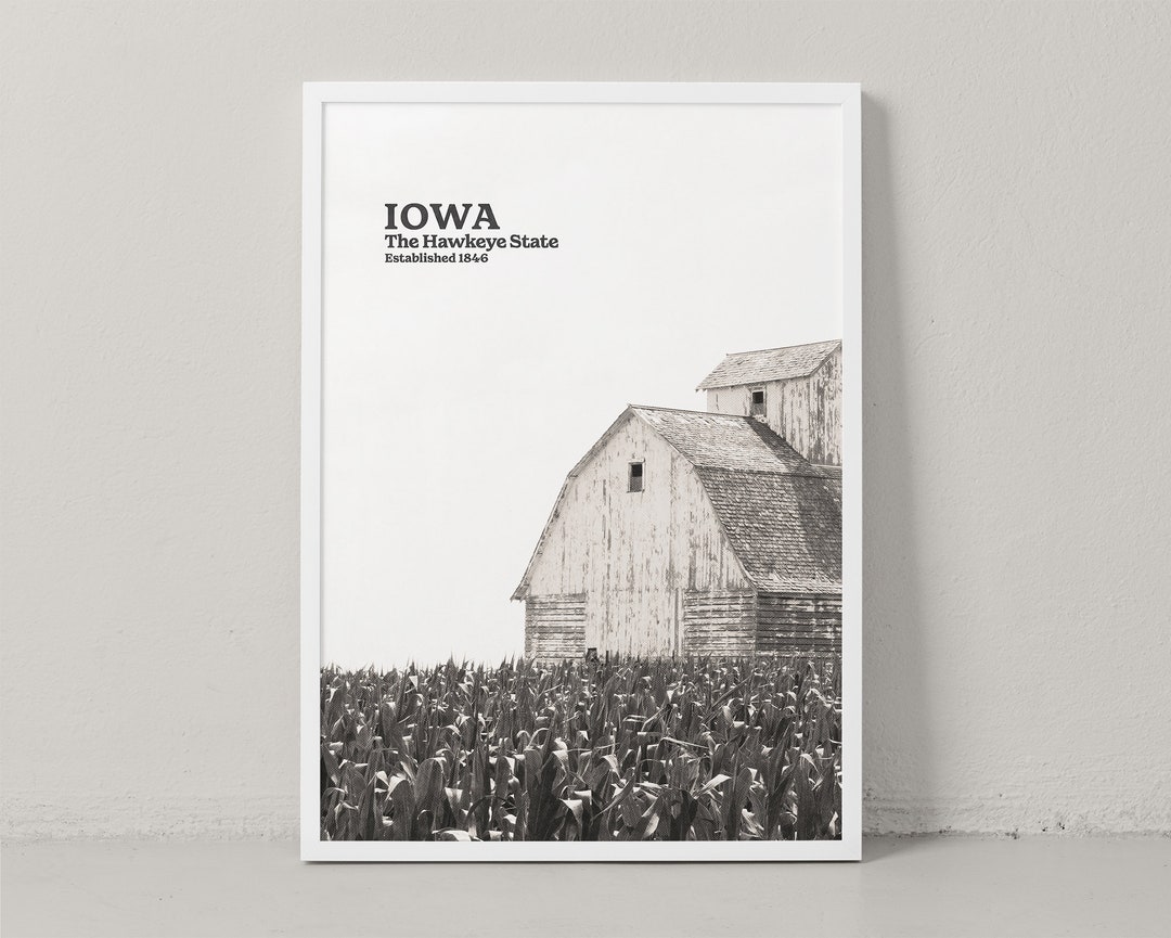 Iowa Poster - Iowa Print - Iowa Wall Art - Iowa Photography - Iowa ...