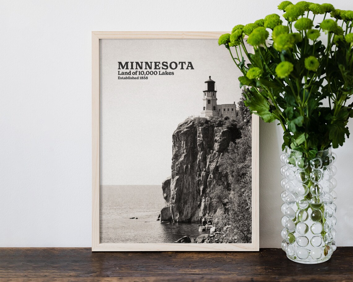 Minnesota Poster Minnesota Print Minnesota Wall Art - Etsy