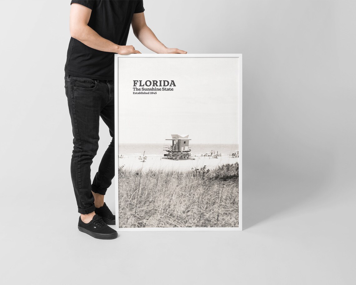 Florida Poster Florida Print Florida Wall Art Florida | Etsy