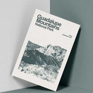 Guadalupe Mountains National Park Poster - Minimalist Wall Art ...