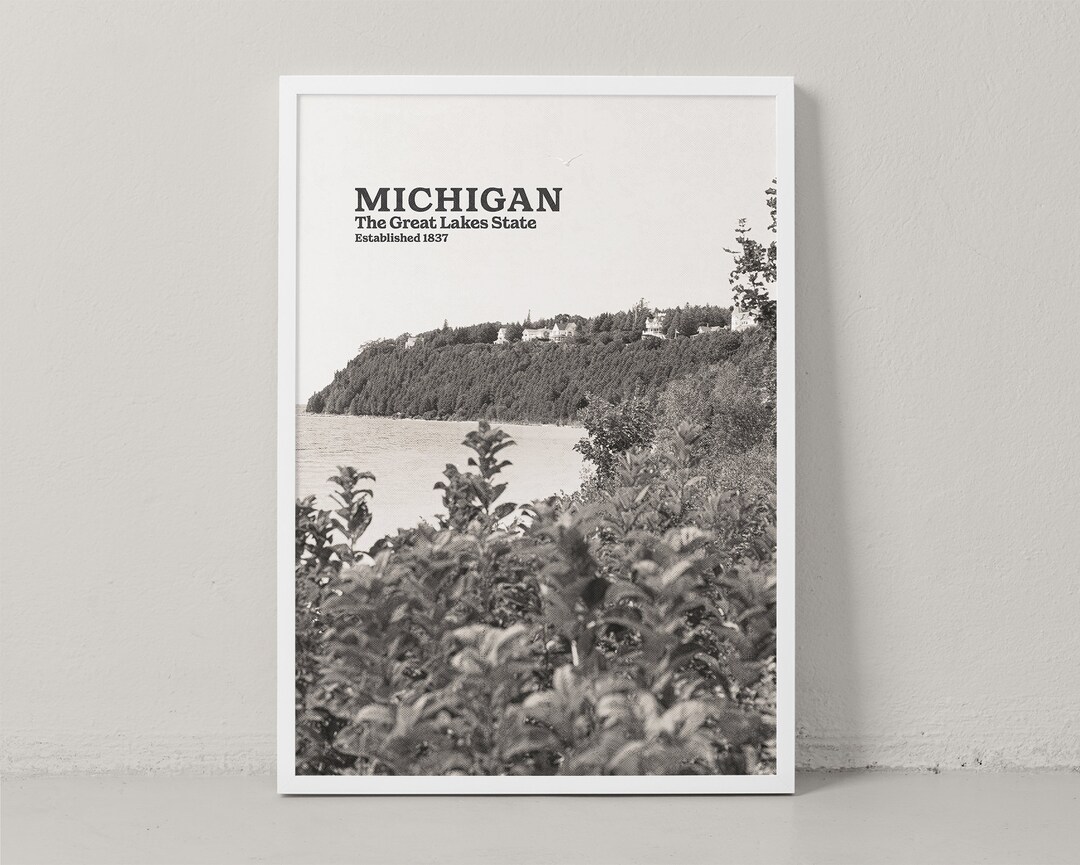 Michigan Poster - Michigan Print - Michigan Wall Art - Michigan ...