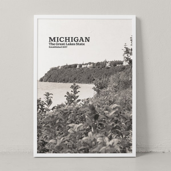 Michigan Poster - Etsy