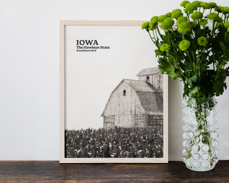 Iowa Poster - Iowa Print - Iowa Wall Art - Iowa Photography - Iowa ...