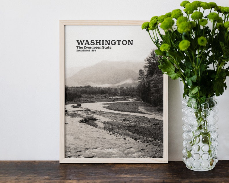 Washington State Poster - Washington Print - Washington Wall Art ...