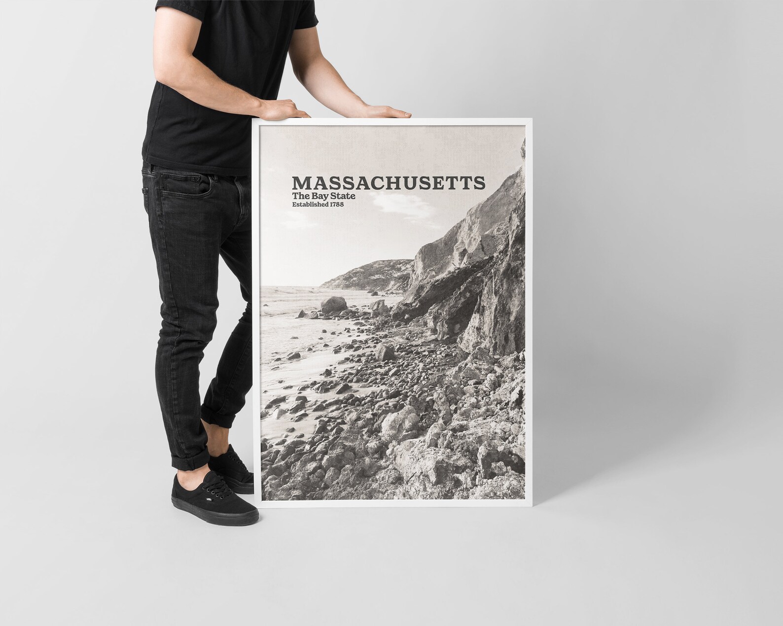 Massachusetts Poster Massachusetts Print Massachusetts - Etsy