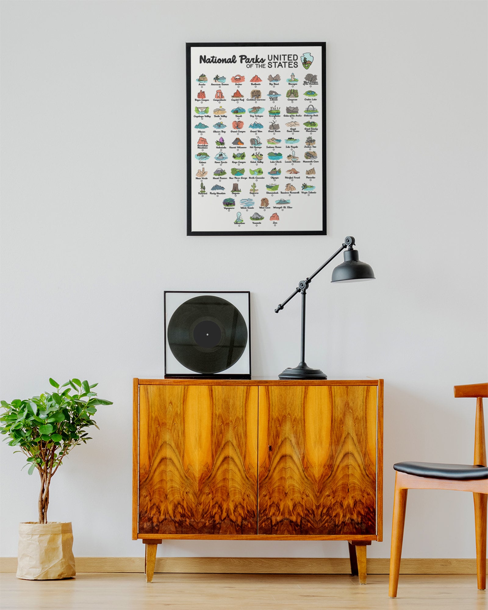 National Parks Checklist Adventure Decor All 63 National - Etsy