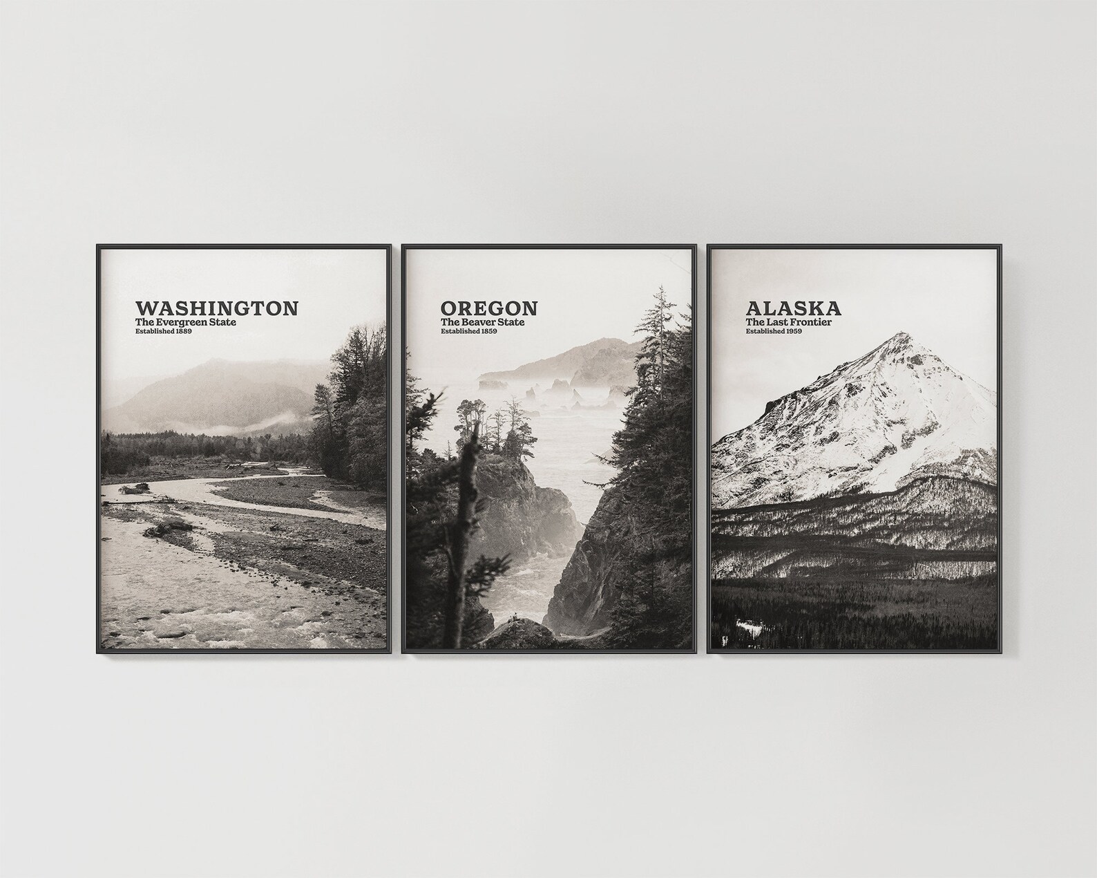 Washington State Poster Washington Print Washington Wall - Etsy