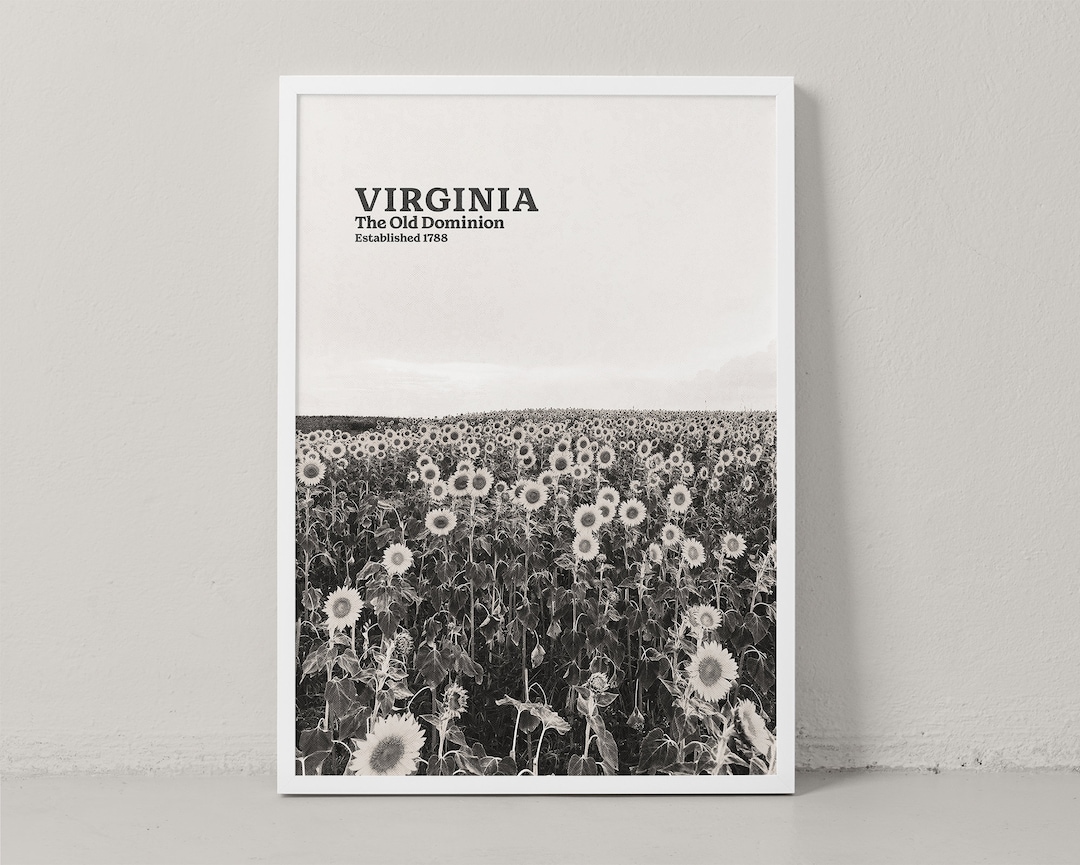 Virginia Poster - Virginia Print - Virginia Wall Art - Virginia ...