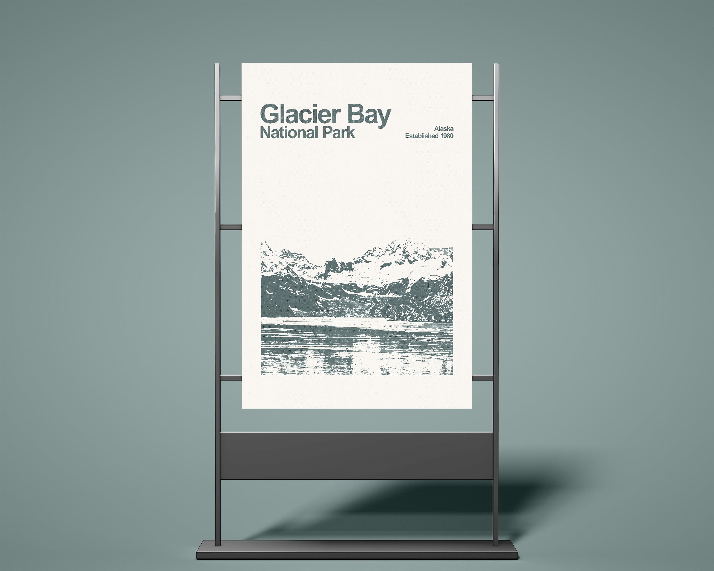 Glacier Bay National Park Poster - Minimalist Wall Art - National Park ...