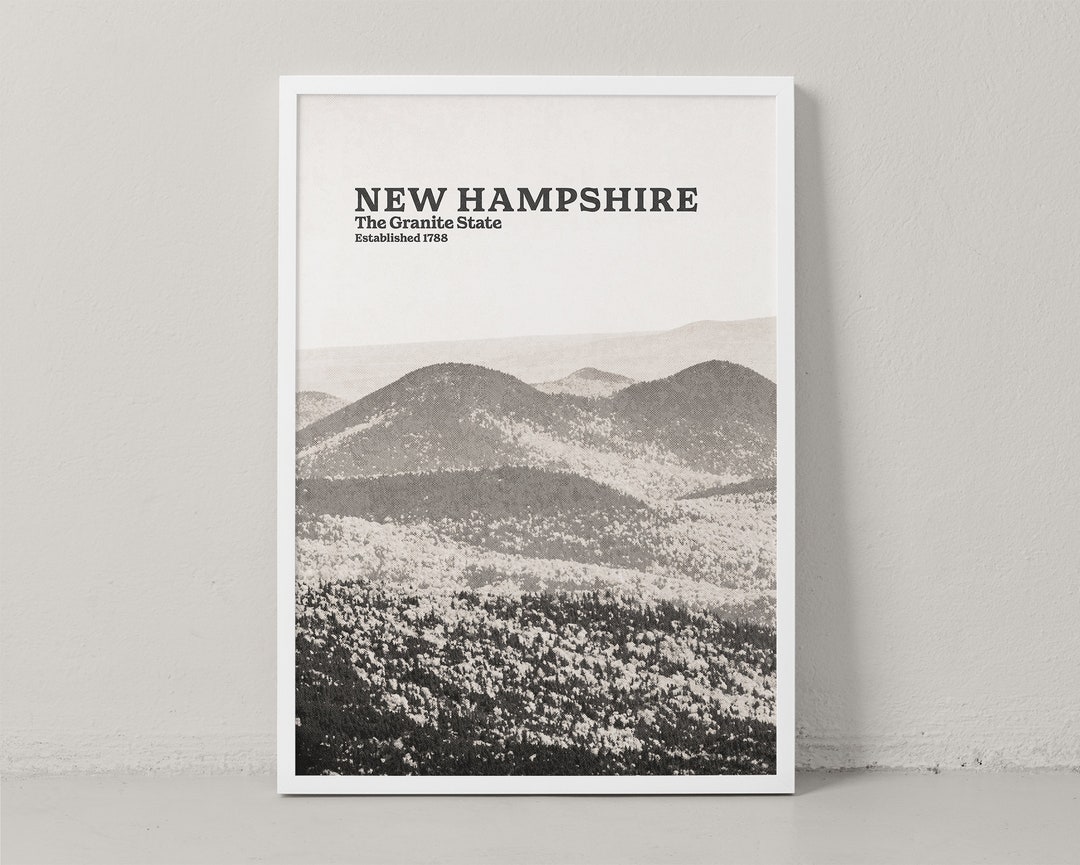New Hampshire Poster - New Hampshire Print - New Hampshire Wall Art ...