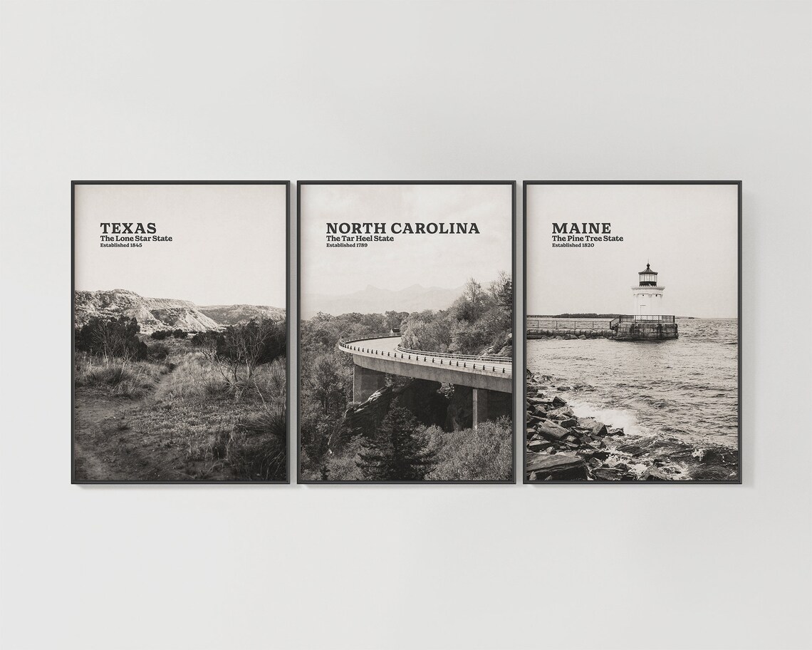 North Carolina Poster North Carolina Print North Carolina - Etsy