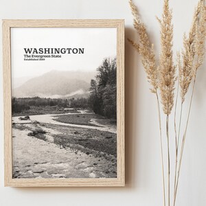 Washington State Poster - Washington Print - Washington Wall Art ...