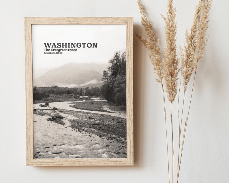 Washington State Poster - Washington Print - Washington Wall Art ...