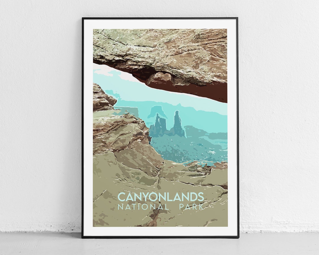 Canyonlands Print - National Park Service - NPS Illustration - Colorful ...