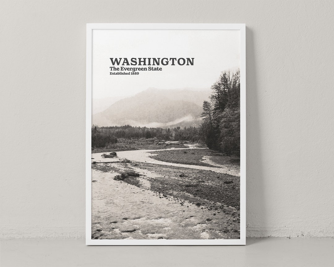Washington State Poster - Washington Print - Washington Wall Art ...