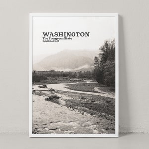 Washington State Poster - Washington Print - Washington Wall Art ...