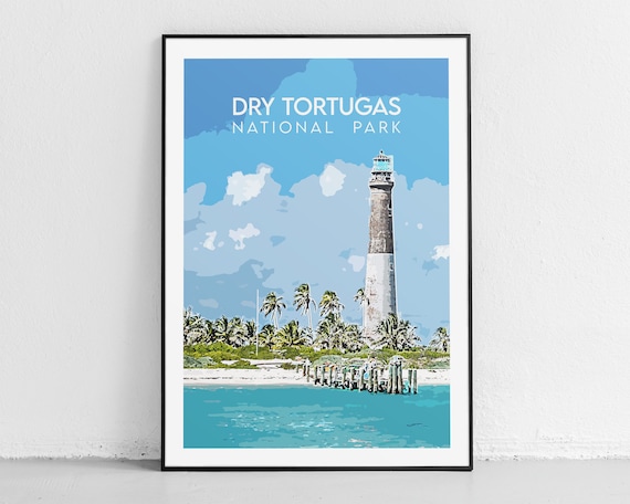 Dry Tortugas Print National Park Service NPS Illustration | Etsy