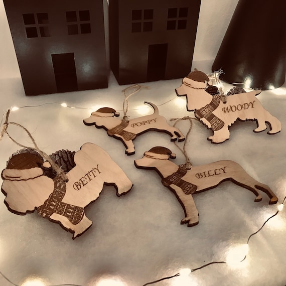 Custom Christmas Dog Decoration - Etsy