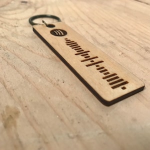 Wooden Spotify Keyring - Etsy UK