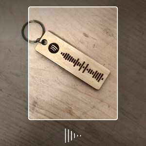 Wooden Spotify Keyring - Etsy UK