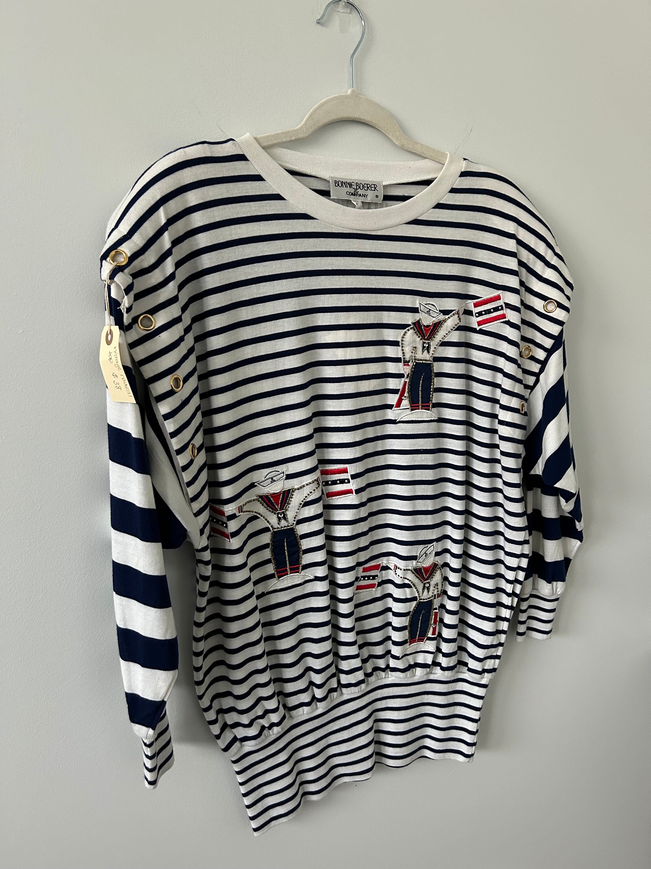 Vintage Nautical Preppy Sailor Knit Tunic Top - Etsy