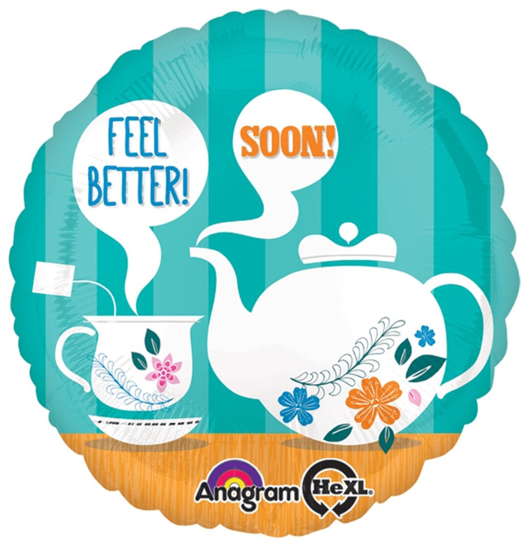 Feel Better Soon Balloon Get Well Best Wishes Balloon Mylar 18 Inch - Etsy