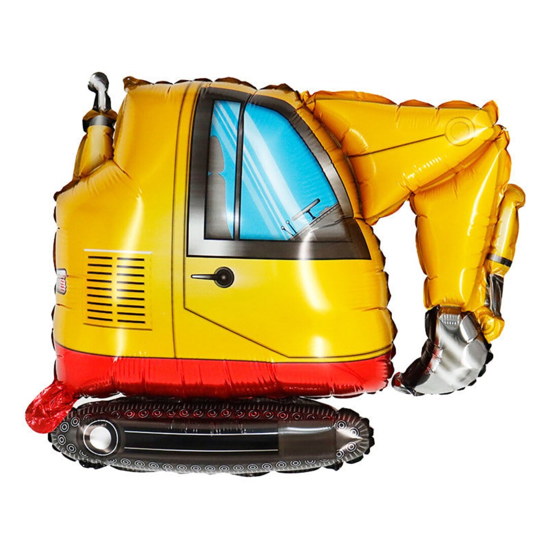 Excavator Shaped Mylar Foil Balloon for Construction-themed ...