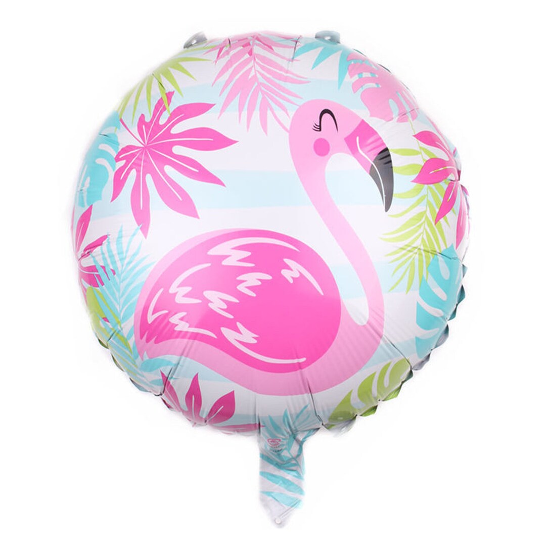 Pink Flamingo Mylar Foil Balloon Summer Tropical Themed Balloons Party ...