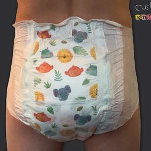 Customz Jungle Friends ABDL Adult Baby Diaper Nappy - 1 X Nappy - Etsy