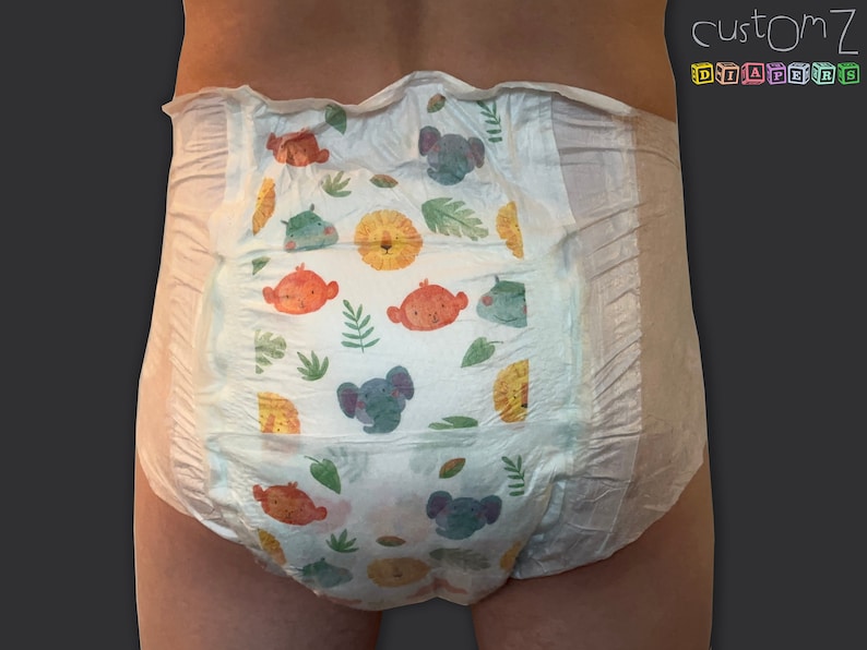 Customz Jungle Friends ABDL Adult Baby Diaper Nappy - 1 X Nappy - Etsy