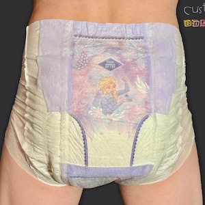 Customz Ice Queen ABDL Adult Baby Diaper Nappy With Fade When Wet ...