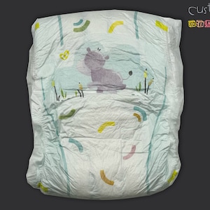 Customz Happy Hippo ABDL Adult Baby Diaper Nappy - 1 X Nappy - Etsy