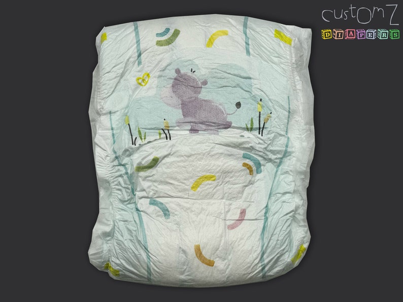 Customz Happy Hippo ABDL Adult Baby Diaper Nappy - 1 X Nappy - Etsy