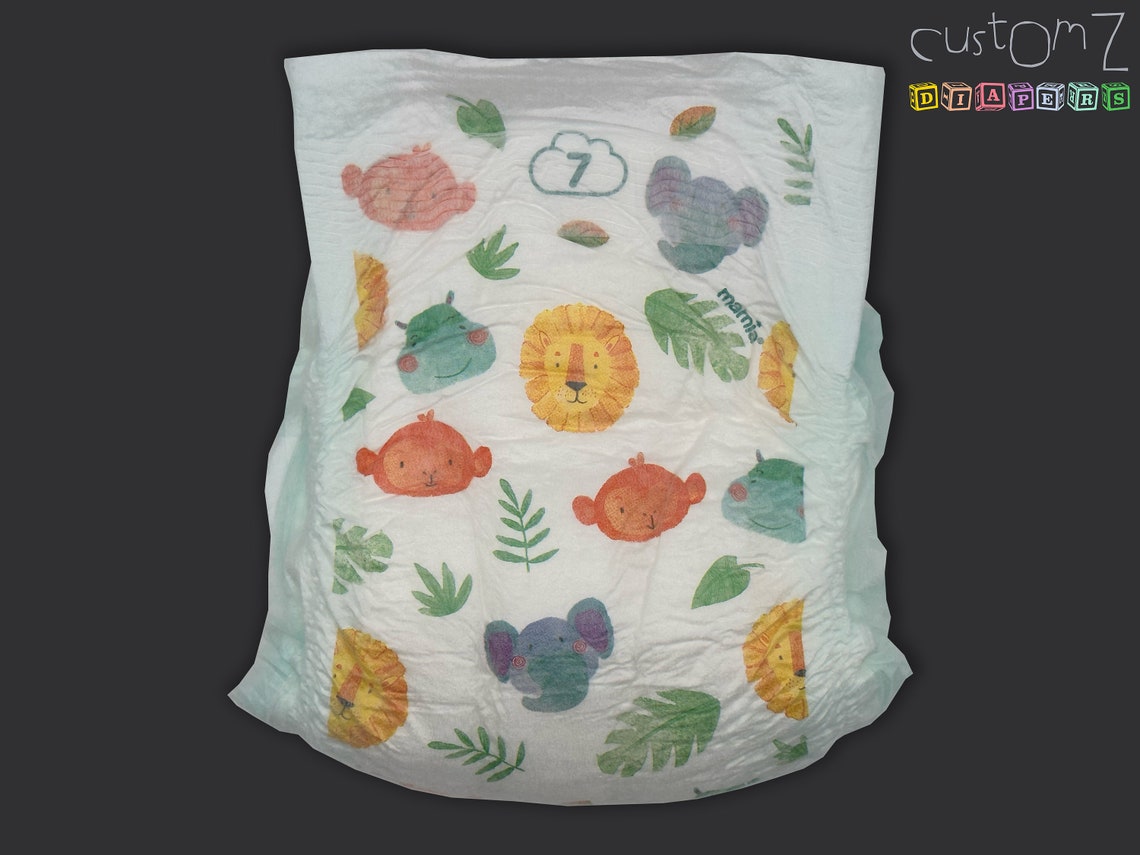 Customz Jungle Friends ABDL Adult Baby Diaper Nappy 1 X Nappy - Etsy