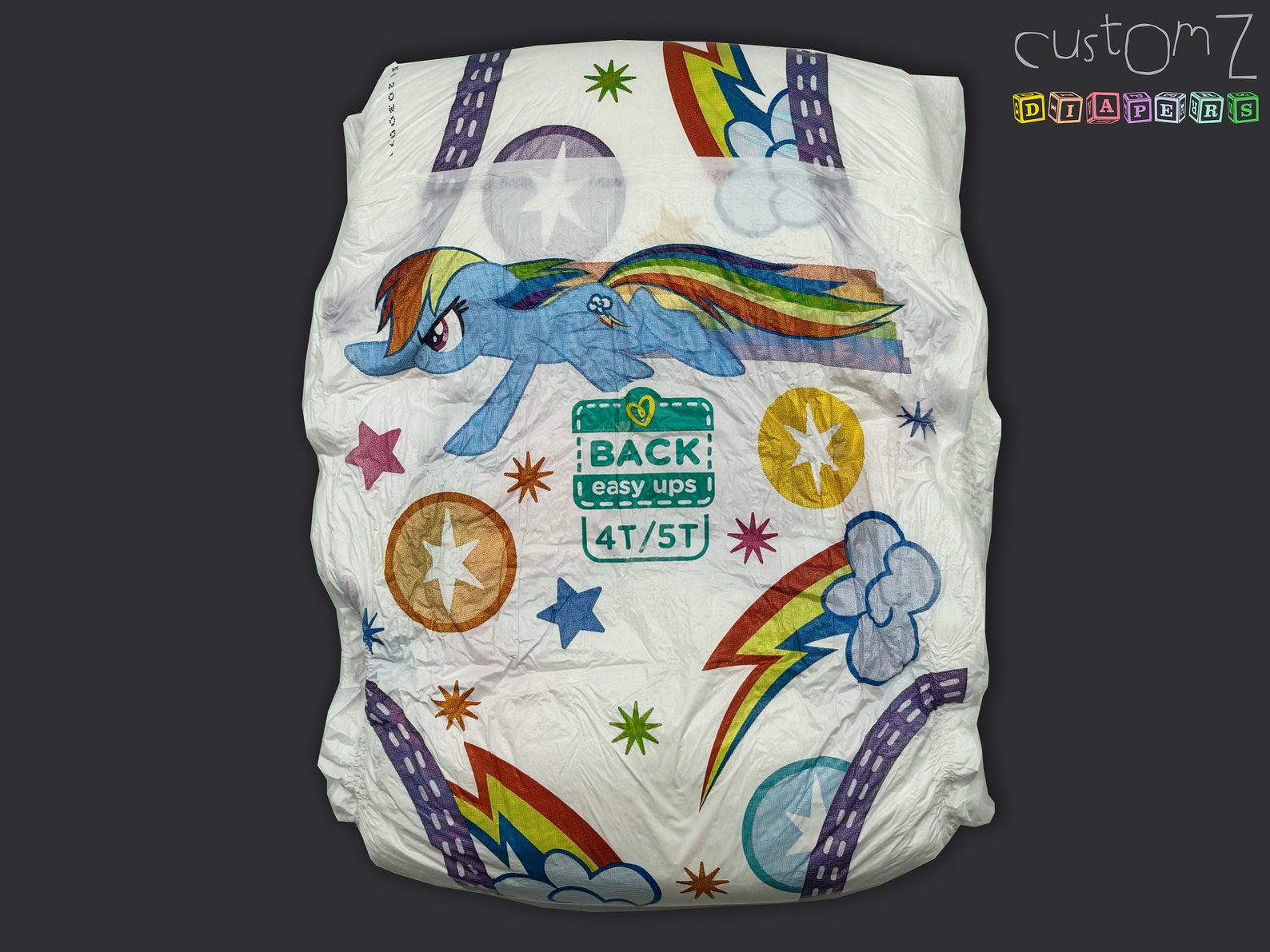 Customz ABDL Diaper: My Little Pony Pinkie Pie Print - Adult Nappy - Etsy