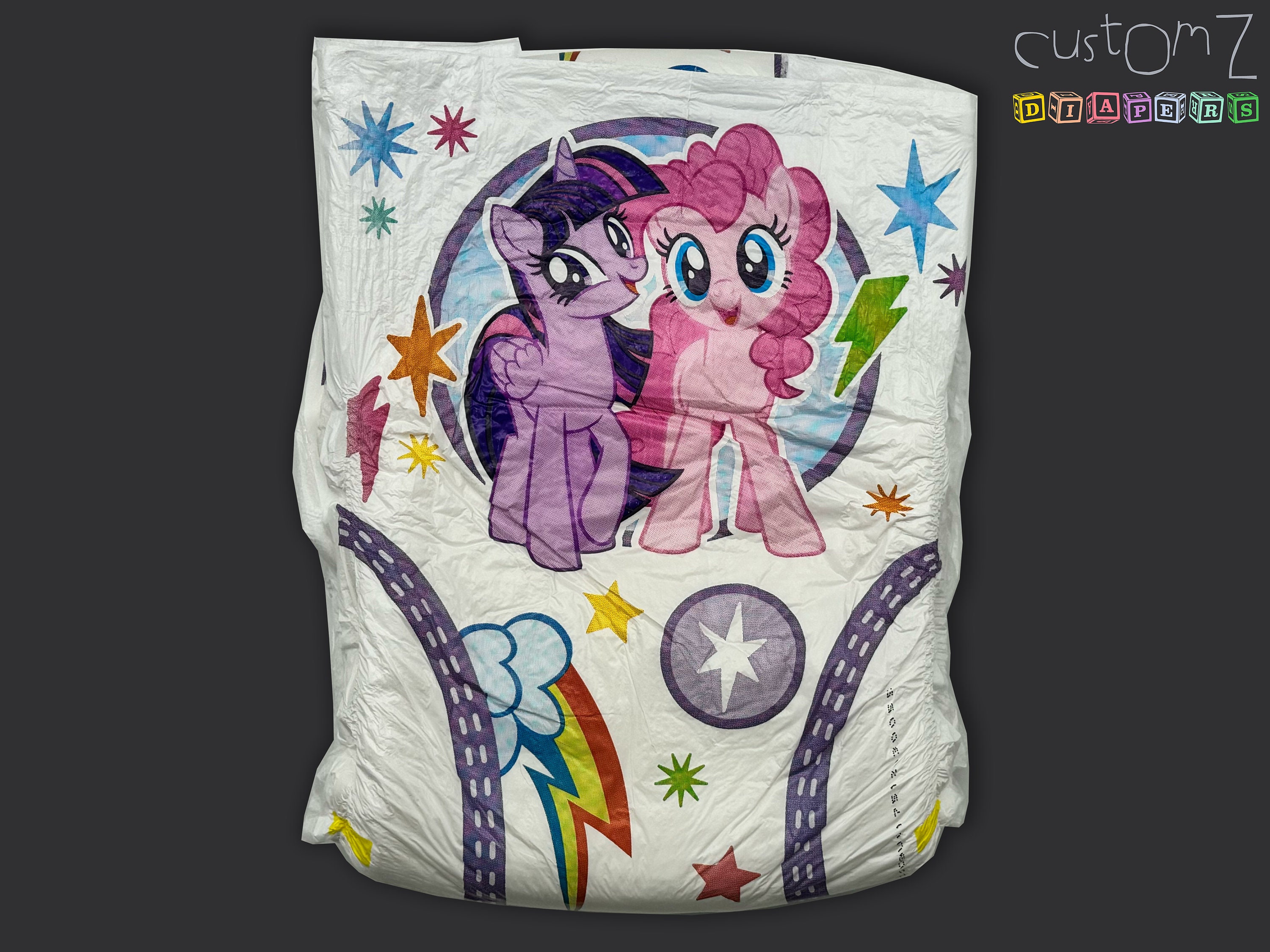 Customz MLP My Little Pony Pinkie Pie ABDL Plastic Backed Adult Baby ...