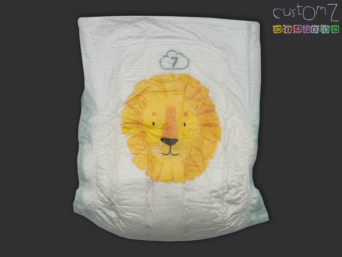 Customz Leo Lion ABDL Adult Baby Diaper Nappy 1 X Nappy - Etsy
