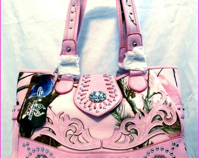 Nwt Real Tree Pink APC Camo Leah Tote Purse - Etsy