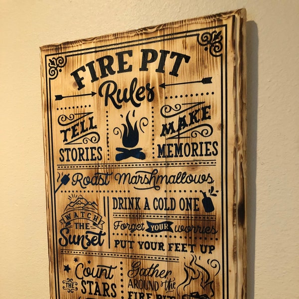 Fire Pit Sign - Etsy