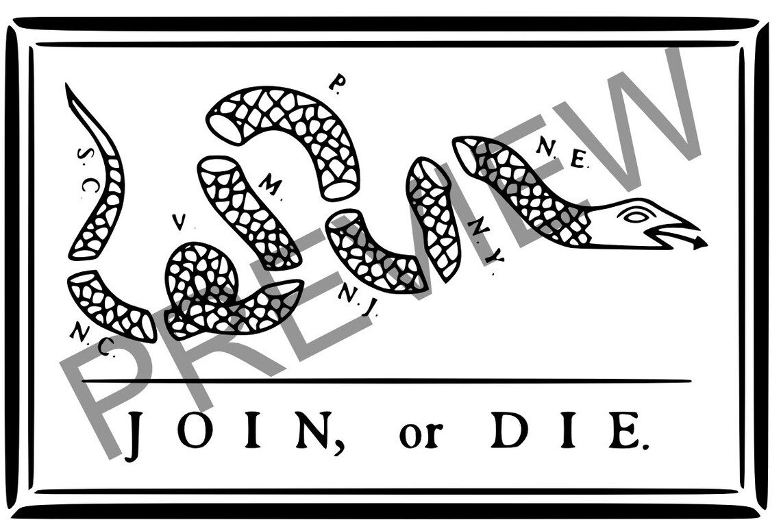 Join or Die Svg Cut File - Etsy