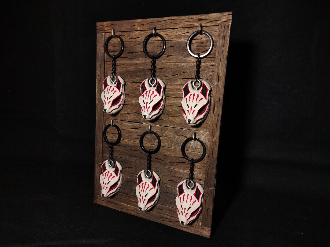 Kitsune Mask Keychain Yokai Japanese Folklore - Etsy