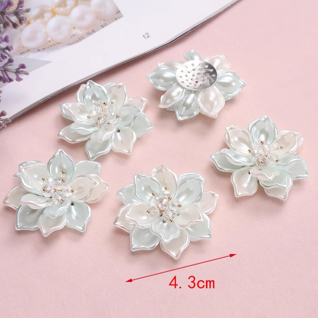 3D Beaded Camellia ，flowers Applique,rhinestone Pearls Applique Patch ...