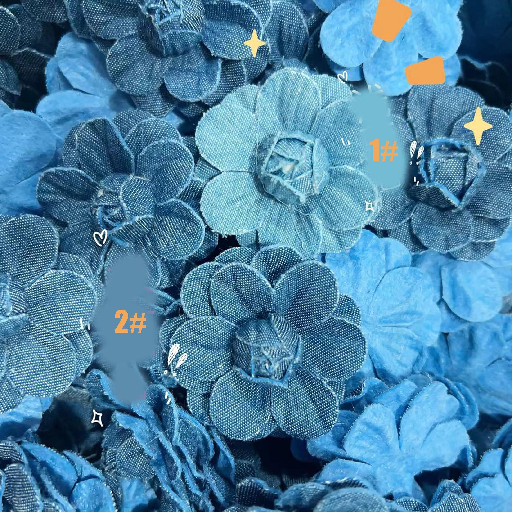 Denim Flower Applique: DIY Clothing, Bags, Shoes Decoration - Etsy