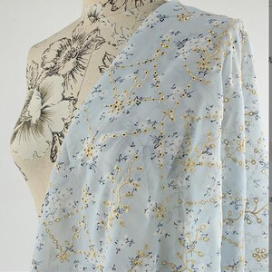 D Delicate Chiffon Floral Print Fabric Embroidery，chiffon Eyelet Lace ...