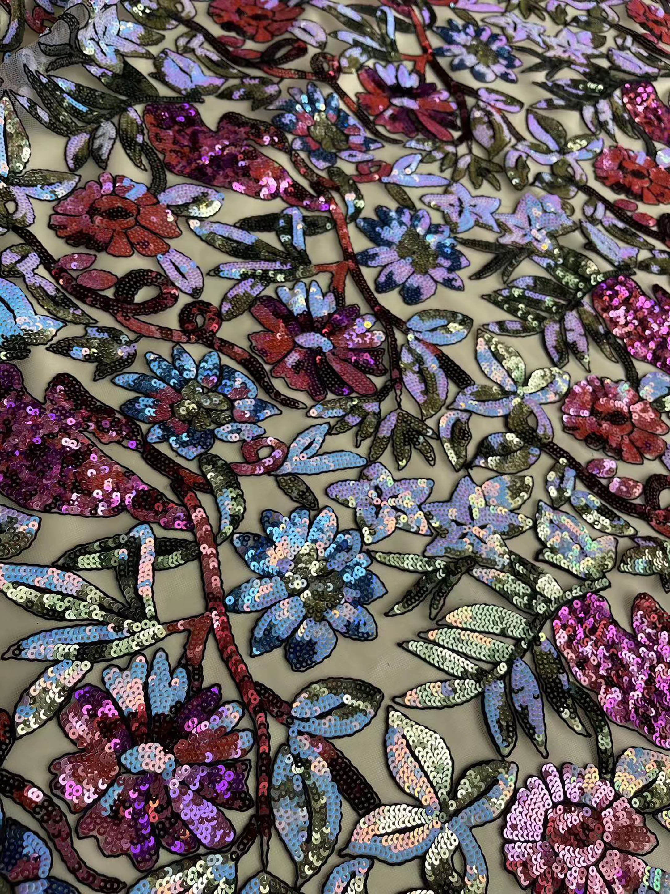 Heavy Industry Flower Sequin,tulle Ricamato ,multi-color Flower ...