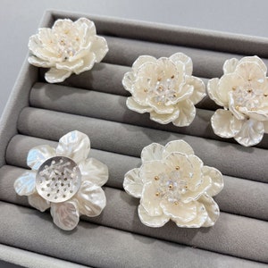 3D Beaded Camellia ，flowers Applique,rhinestone Pearls Applique Patch ...