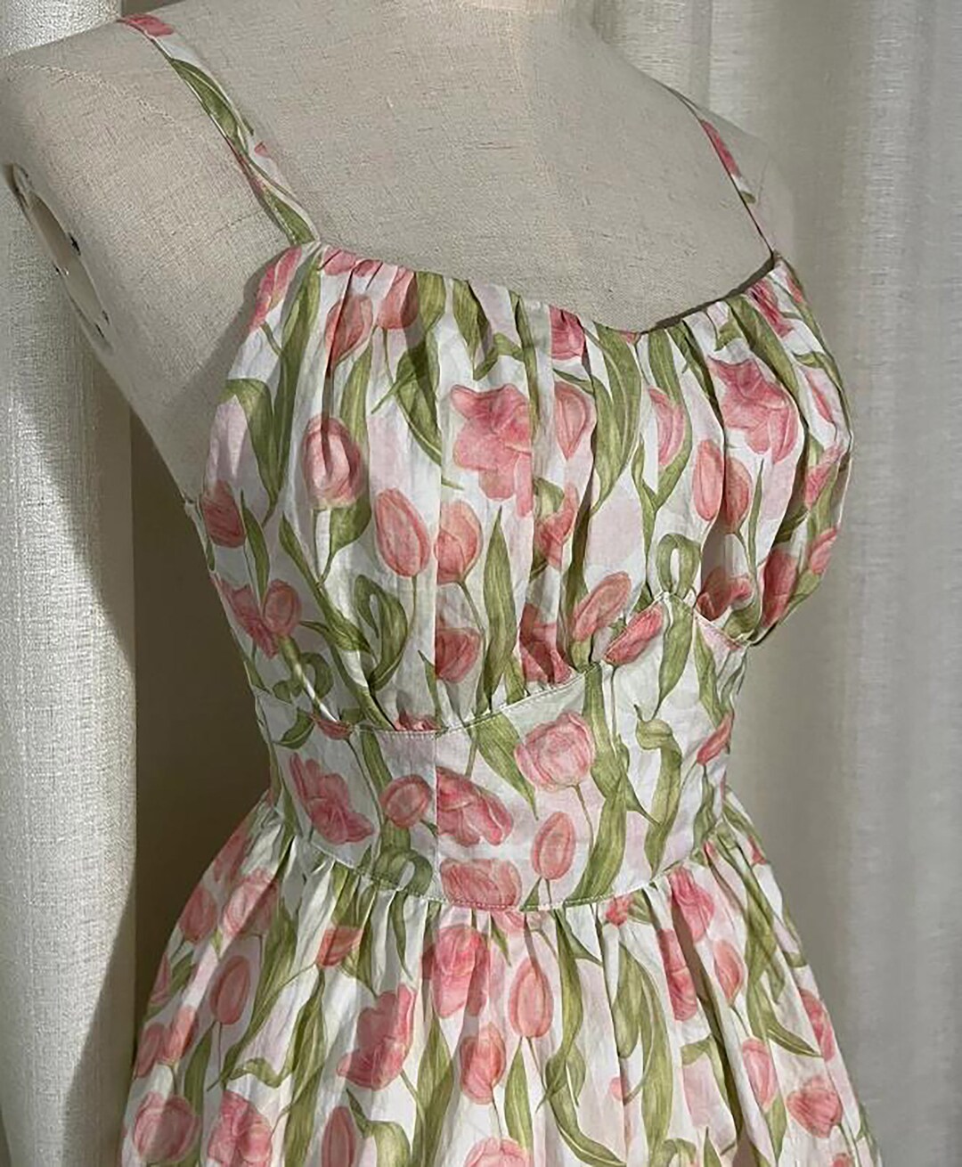 Pink Tulips Print, Cotton Digital Printing Fabric，high Density Twill ...